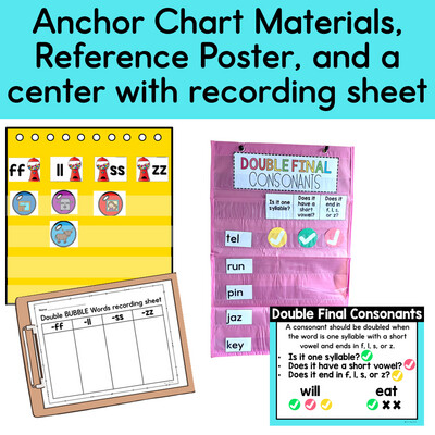 Double Consonants Bonus Letter Practice FLOSS Rule Worksheets - Shop ...