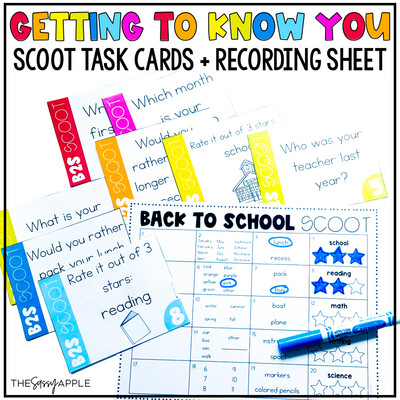 Back to School Scoot: A Getting to Know You Activity Back to School ...