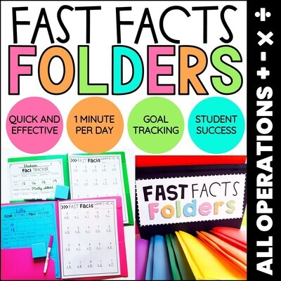 Fast Fact Folders: Addition, Subtraction, Multiplication, Division Fact ...