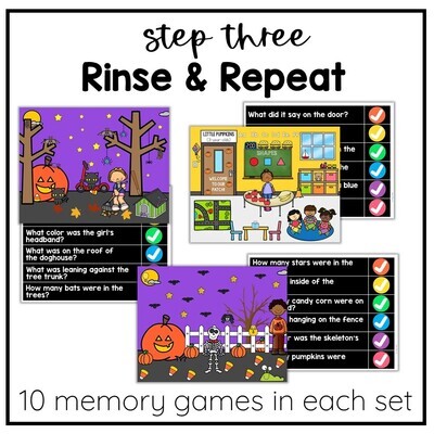 October Morning Meeting Activities Brain Breaks Memory 10 Scenes ...