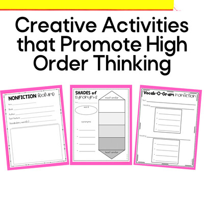 Vocabulary Activities Use with ANY Word List Graphic Organizers ...