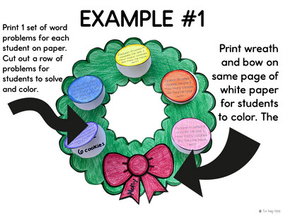 December Bulletin Board | Winter Math Craft Activities | Word Problems ...