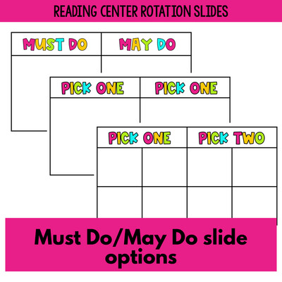 Literacy and Math Center Rotation Slides BUNDLE - Shop - The Sassy Apple