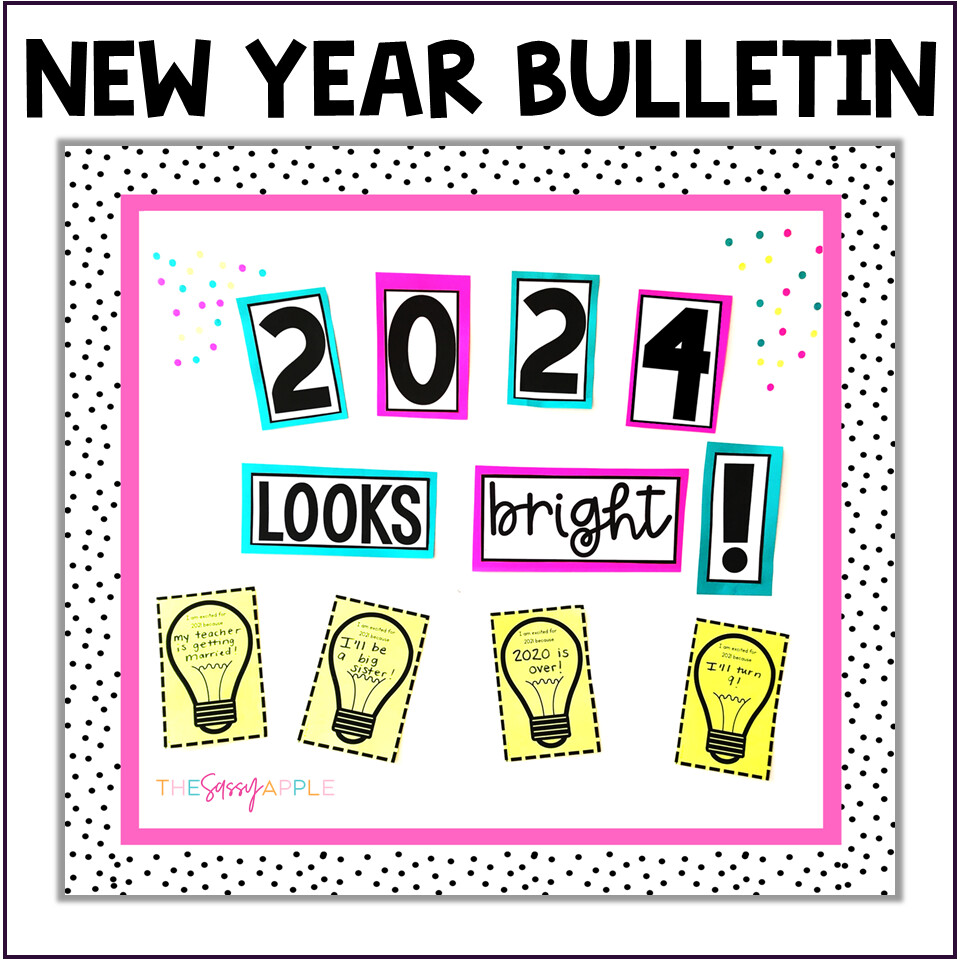 New Years 2024 Writing Prompts Resolution January Bulletin Board Craft ...