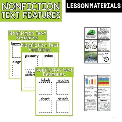 Nonfiction Text Features: Lesson plan, Mini-lesson Materials and ...