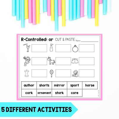 R Controlled Vowels Worksheets Word Work Syllable Activities Science of ...