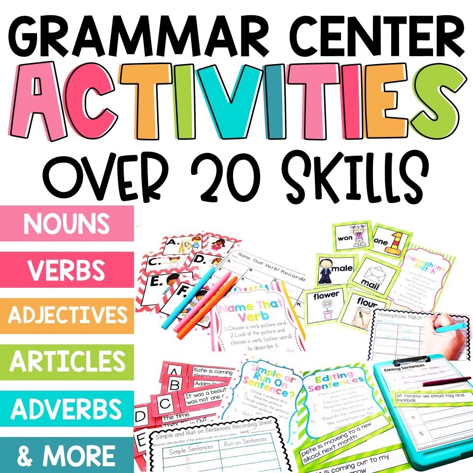 2nd Grade Daily Grammar Review Practice Literacy Center Activities ...