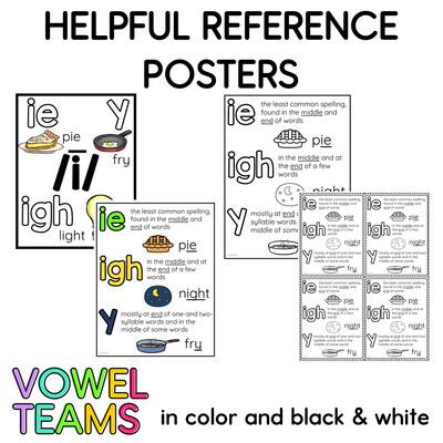 Long I Vowel Teams IE, IGH, Y Worksheets Activities Reading Passages ...