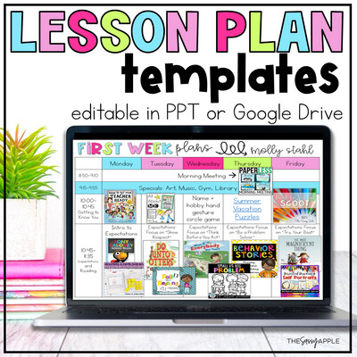 Digital Editable Weekly Lesson Plans 30+ templates in PowerPoint Google ...