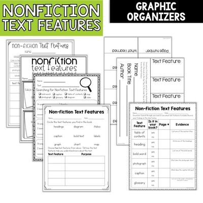 Nonfiction Text Features: Lesson plan, Mini-lesson Materials and ...