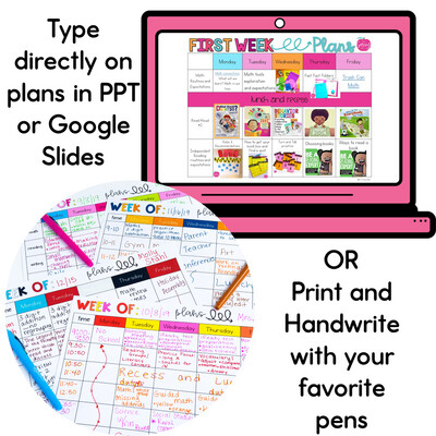 Digital Editable Weekly Lesson Plans 30+ templates in PowerPoint Google ...