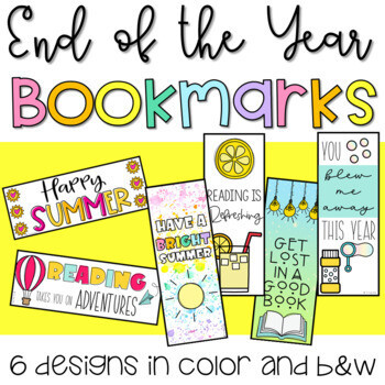 End of Year Student Gifts May/June Bookmarks Summer Gift Tags - Shop ...