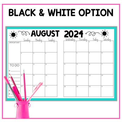 2024-2025 EDITABLE Monthly Calendars PRINT & DIGITAL: 2-Page Portrait ...