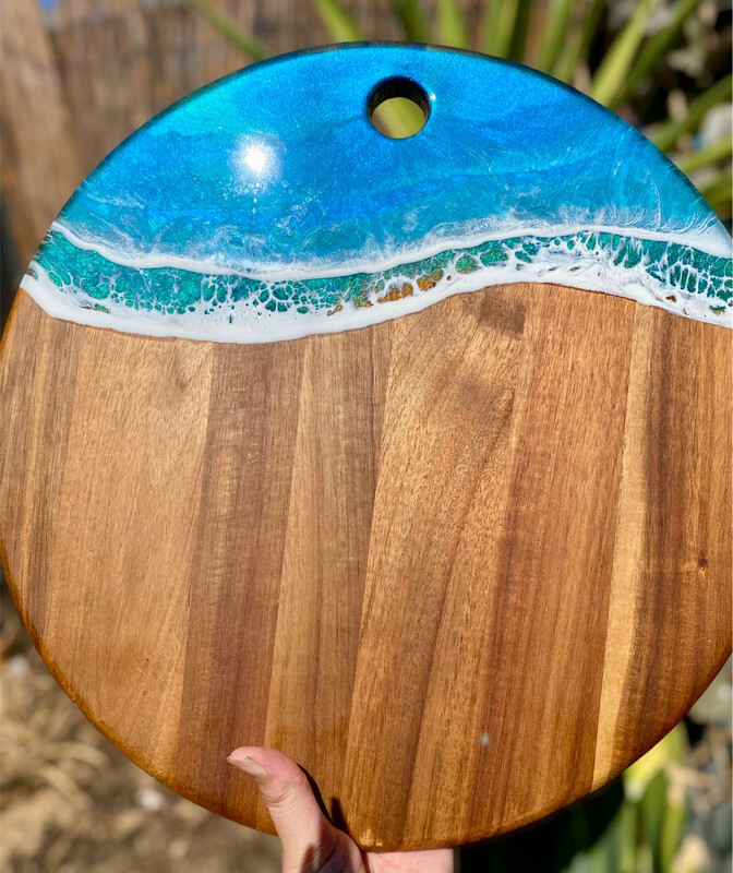 Large Round Ocean Wave Board