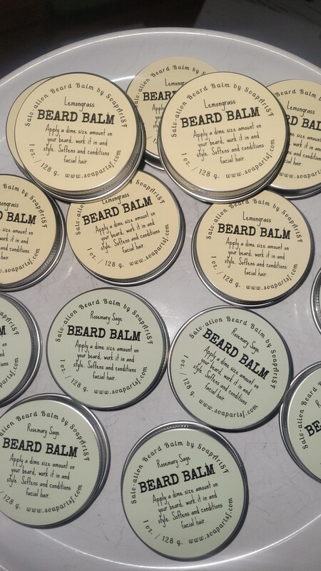 Beard Balm (vegan, plant based, no beeswax); choose size (1, 4 or 8 oz ...