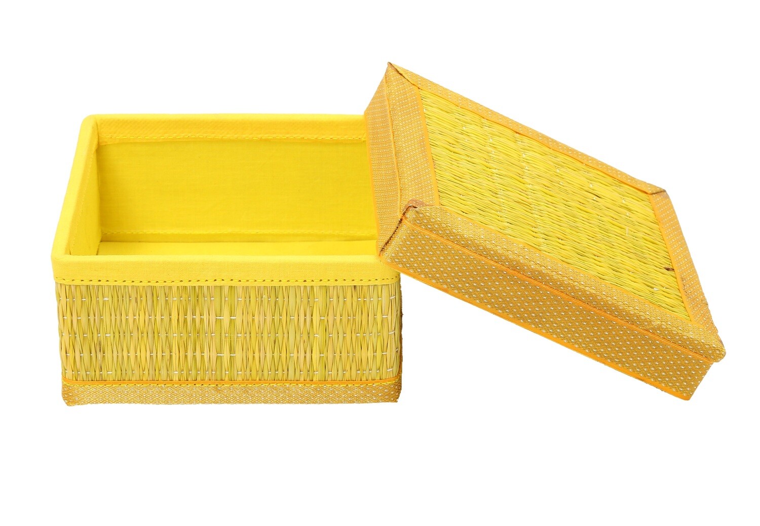 River Grass Square Box - Yellow