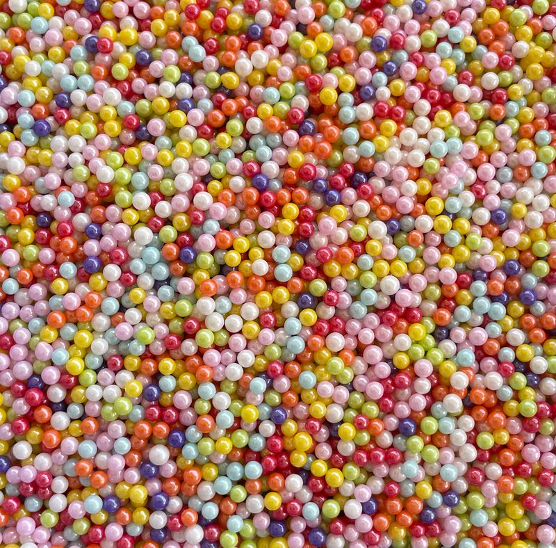 Edible Colorful Mix Sprinkles 2mm , 4mm , 7mm ( 100/g )