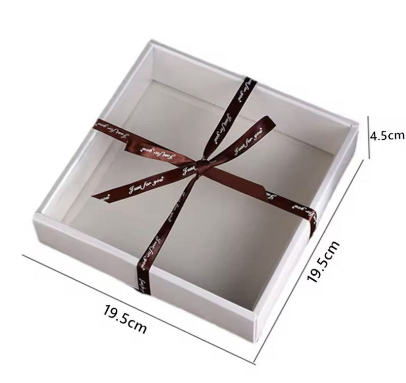 White Transparent Window Box Lot/ 2 Box including Ribbon