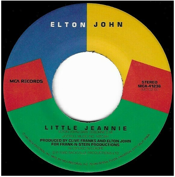 John, Elton / Little Jeannie | MCA 41236 | Single, 7" Vinyl | April 1980