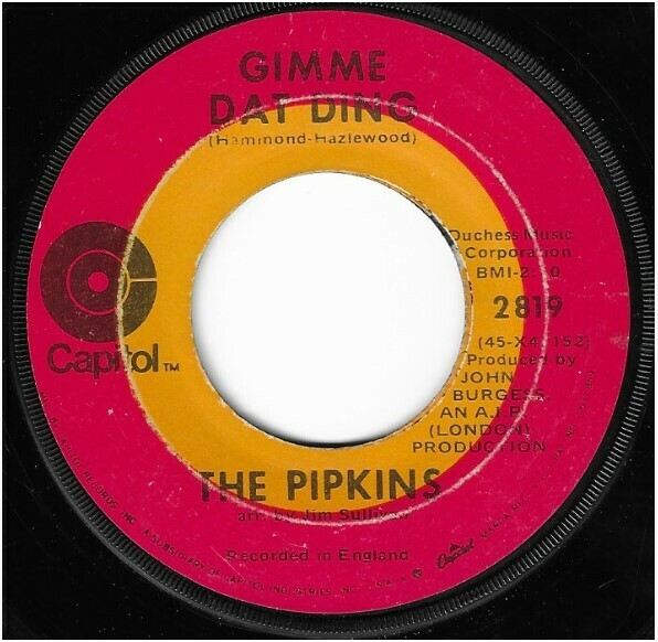 Pipkins, The / Gimme Dat Ding | Capitol 2819 | Single, 7" Vinyl | May 1970