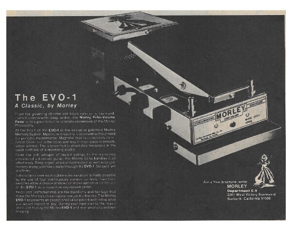 Morley / The EVO-1 - Morley Echo-Volume Pedal | Magazine Ad | 1976
