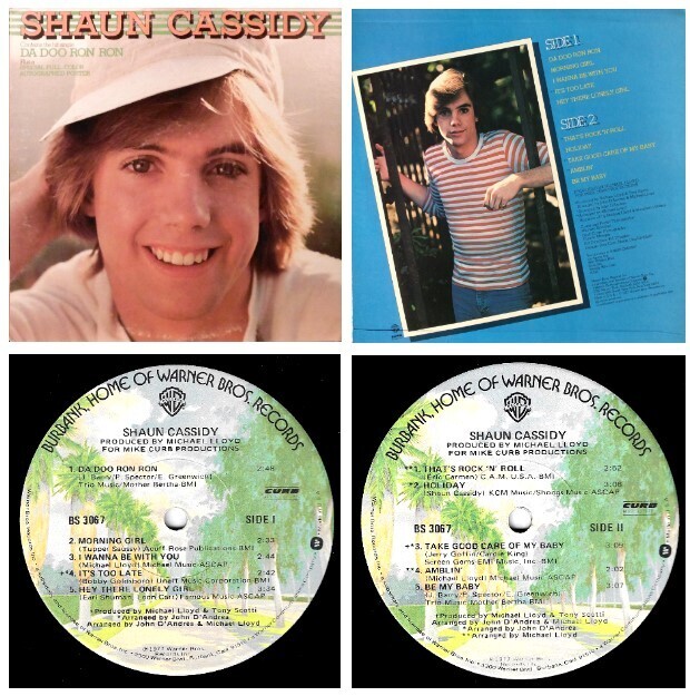 Cassidy Shaun Shaun Cassidy Warner Bros Bs 3067 12 Inch Vinyl Album 33 Rpm June 1977