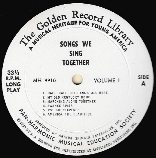 Uncredited Artists / Songs We Sing Together | The Golden Record Library ...