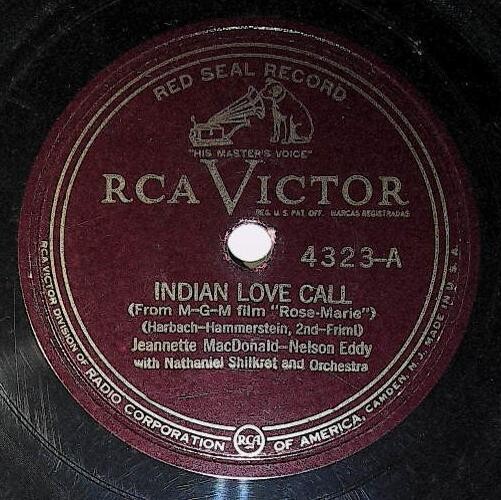 MacDonald, Jeannette / Indian Love Call | RCA Victor 4323 | Red Seal ...