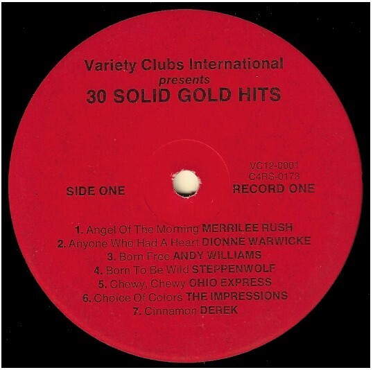 Various Artists / 30 Solid Gold Hits | Variety Clubs International VC12 ...