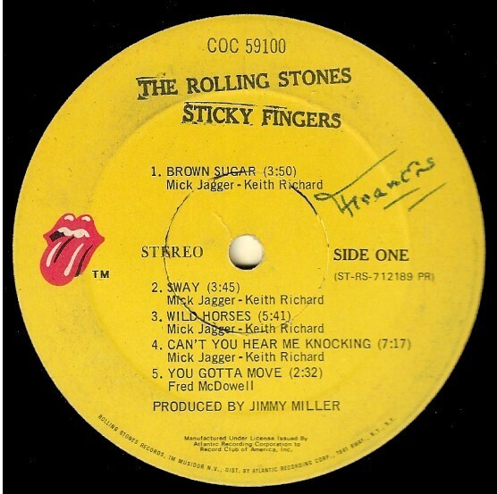 Rolling Stones The Sticky Fingers Rolling Stones Coc 59100 April