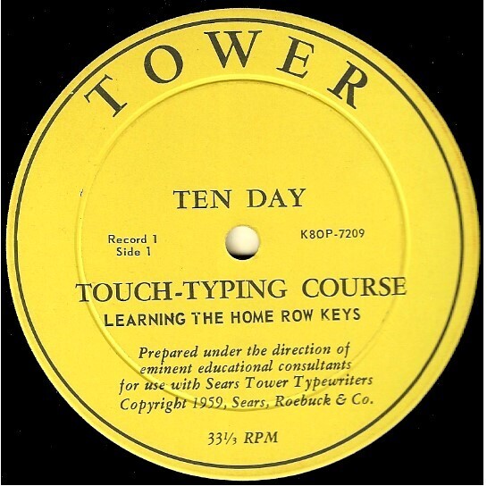Sears, Roebuck + Co. / Ten Day Touch-Typing Course | Two Record Set | 1959