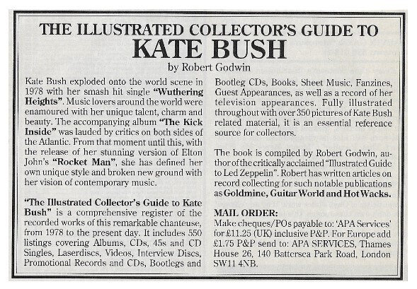 Bush, Kate / 1992: The Illustrated Collector's Guide