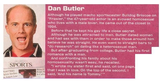 Butler, Dan / Bulldog Briscoe On "Frasier" | Magazine Article with ...