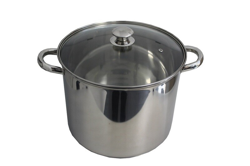 CHAMP Kochtopf Edelstahl mit Glasdeckel