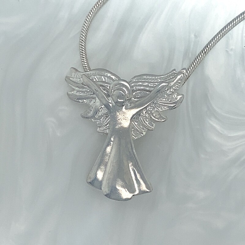 Silver Angel Pendants Original Size