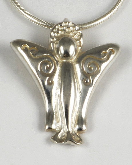 Silver Angel Pendants Original Size