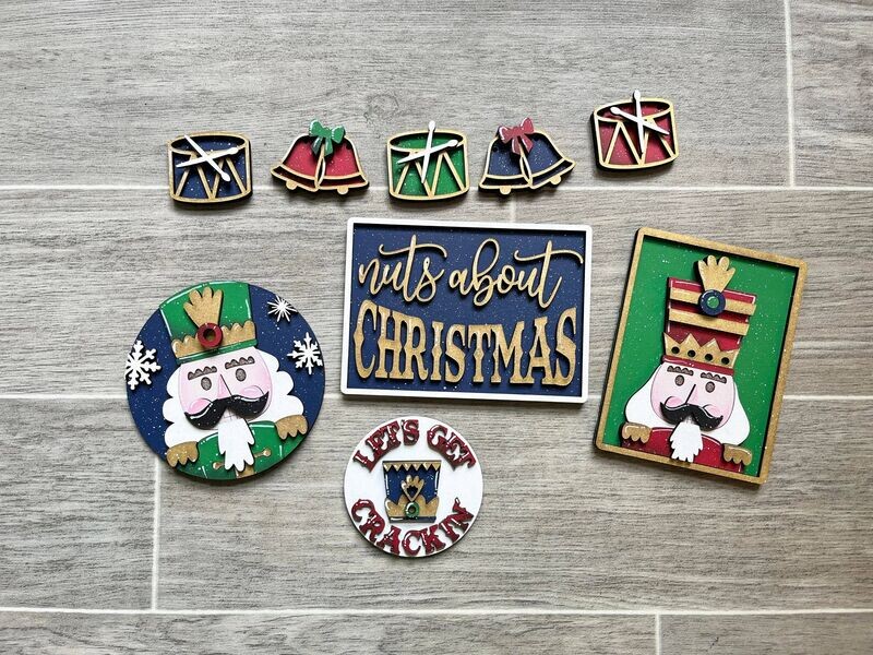 DIY Nutcracker Christmas Tiered Tray Set