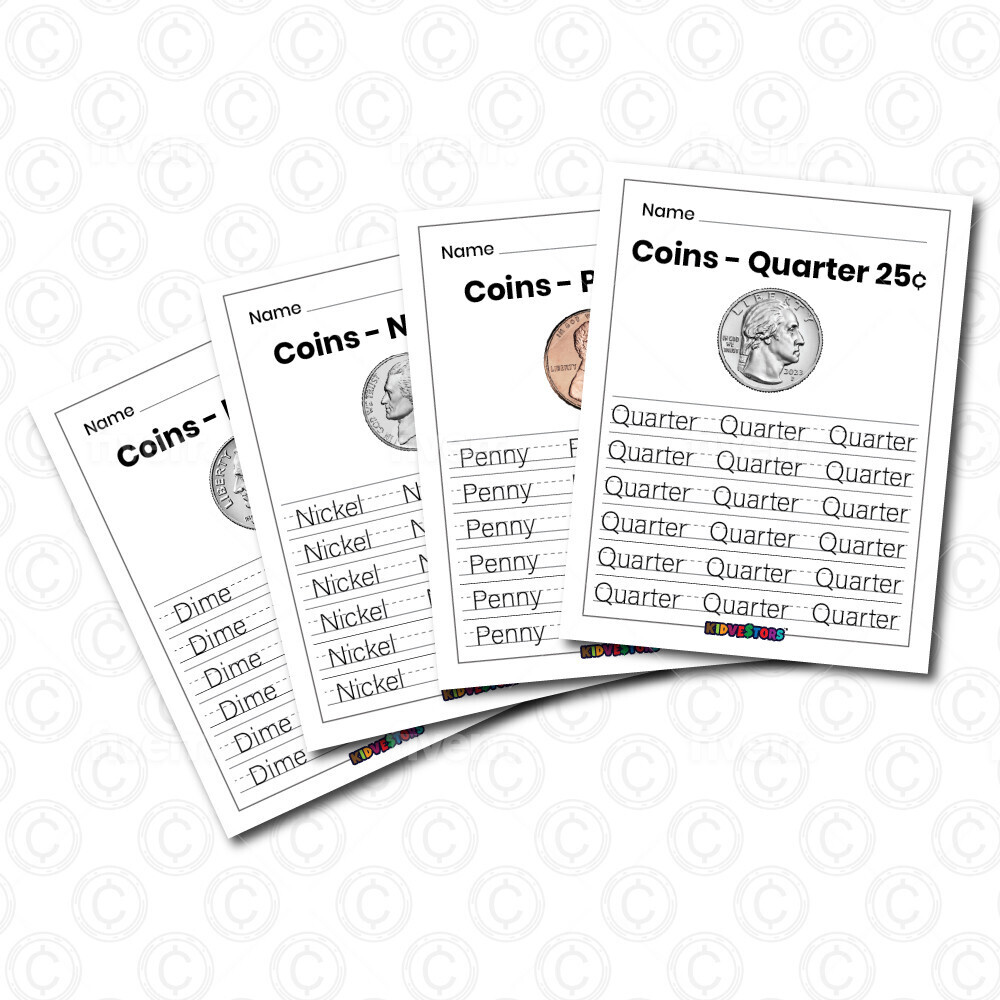 Coin Tracing Worksheets | KidVestors