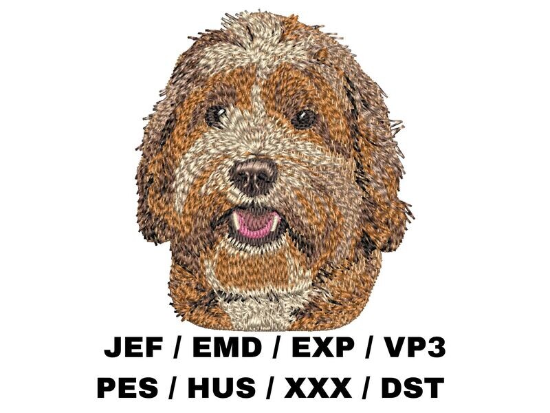 Canine Art: Labradoodle Embroidery Design