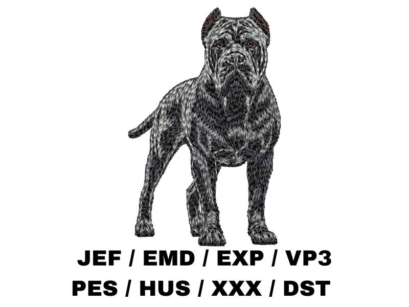 Realistic Cane Corso Embroidery Pattern - Full Body