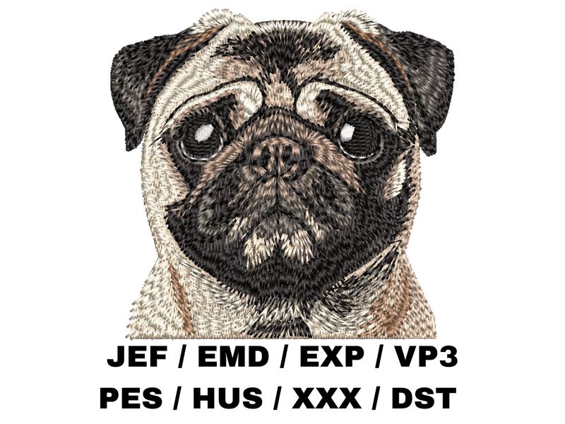 Photorealistic Pug Pattern | Dog Lover Gift