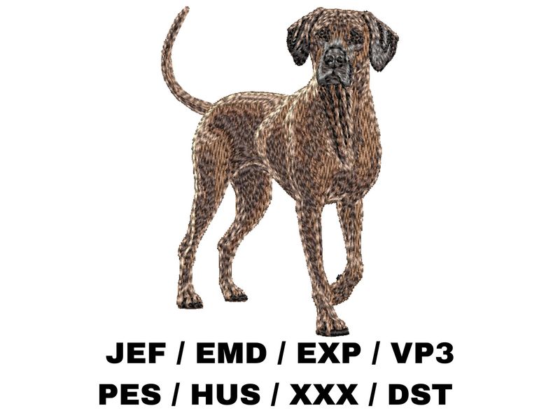 Rhodesian Ridgeback Embroidery | Canine Craft