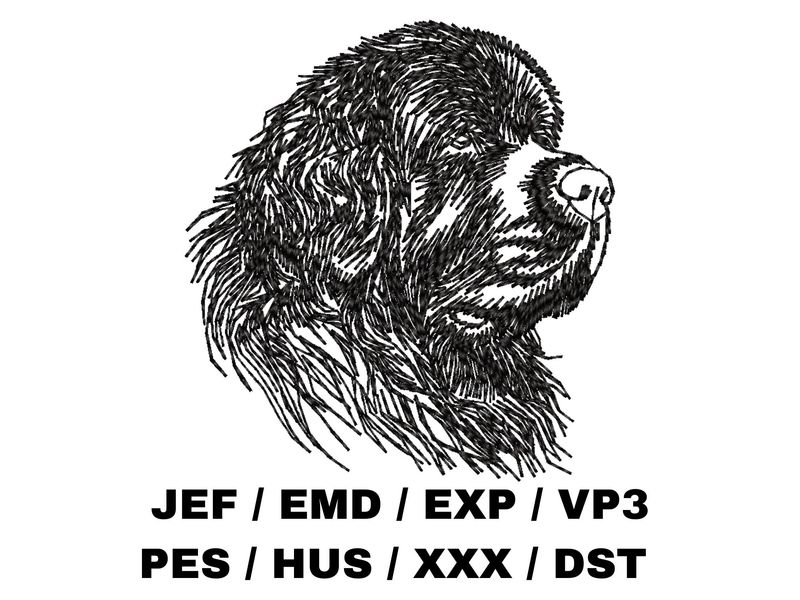 Newfoundland Dog Embroidery Pattern | DIY Craft
