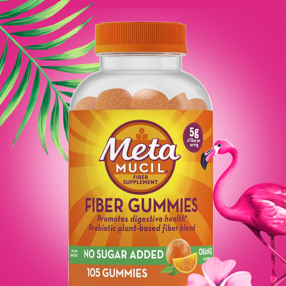 Metamucil 4 in 1 Fiber Sugar-Free Orange Smooth Powder