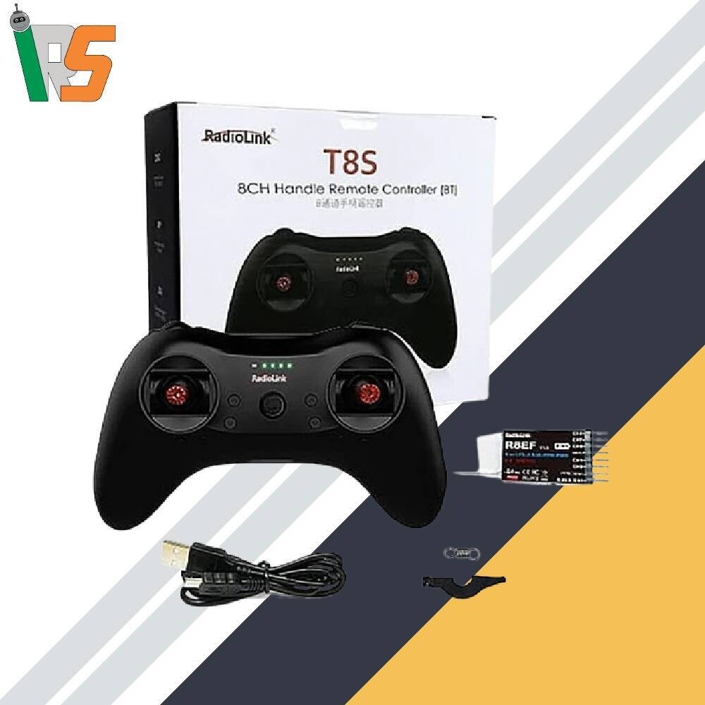 Radiolink T8S 2.4GHz 8CH Transmitter + R8EF Receiver with Built-in Rechargeable Battery and ...