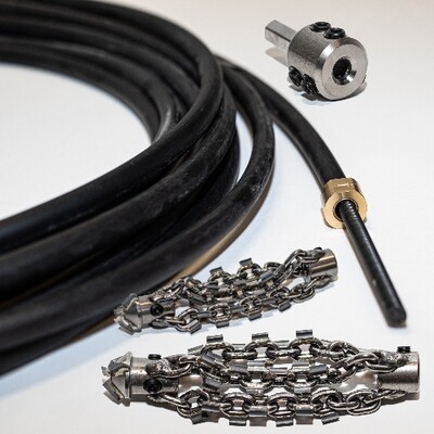 Flexible shafts &, drain cleaning chains