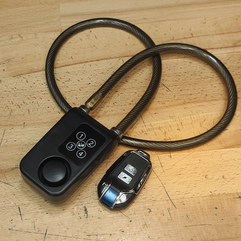 Cable Lock & Tamper Alarm with Remote & Pin Code
