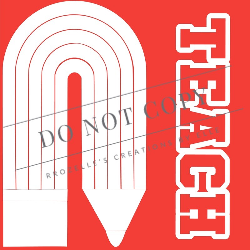 Rainbow Teach with Offset SVG Template