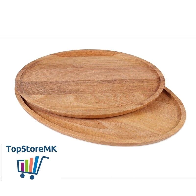 Дрвени даски овални за сервирање 2 големини