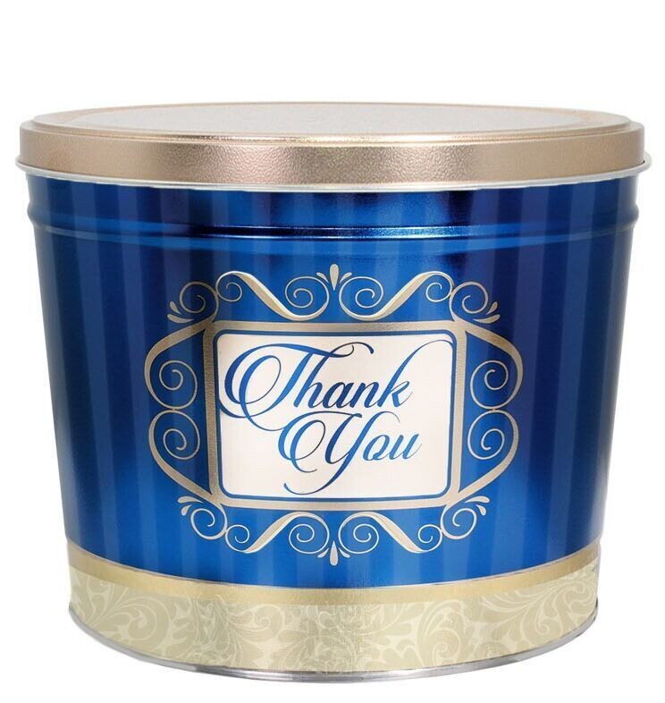 2 Gallon Tin - Thank You | Grand Pacific Popcorn and Sweets | Olmsted ...